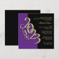 Class of 2023 Grad Purple and Gold Invitation | Zazzle