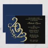 Class of 2023 Graduation Blue and Gold Invitation | Zazzle