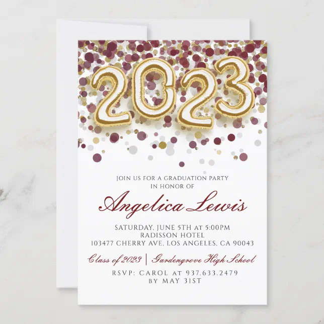 Class of 2023 Graduation Party Invitation | Zazzle
