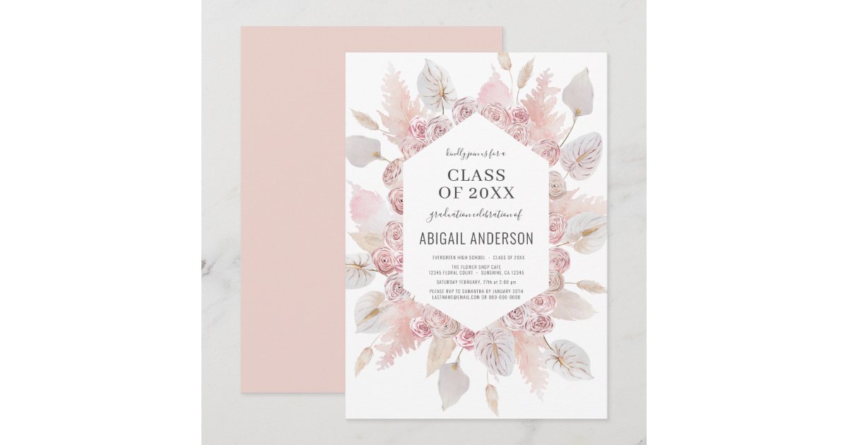 Class of 2023 Modern Boho Graduation Party Invitation | Zazzle