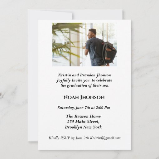 Class of 2023 Modern Boy graduation Invitation | Zazzle