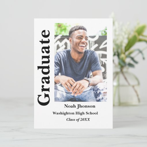 Class of 2023 Modern Boy graduation Invitation | Zazzle