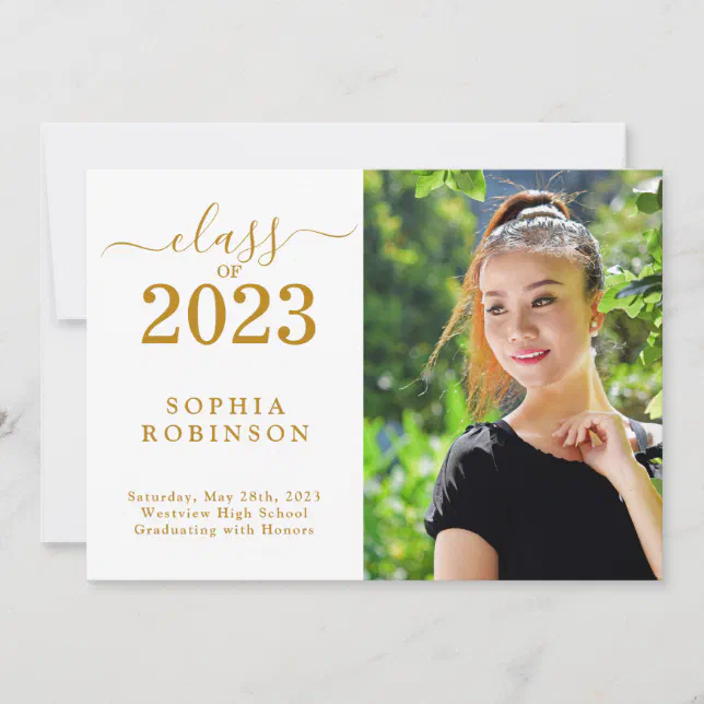 Class of 2023 Photo Graduation Announcement | Zazzle