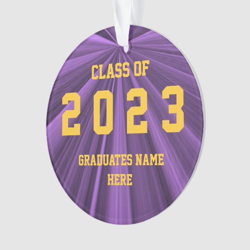 Class of 2023 Purple and Gold Ornament by Janz | Zazzle