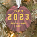 Class of 2023 Red and Gold Ornament by Janz | Zazzle