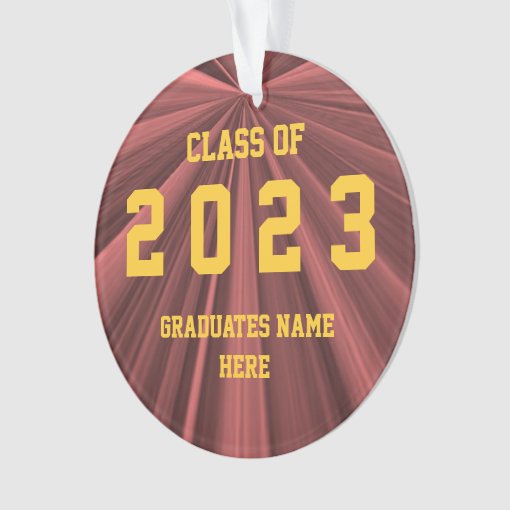 Class of 2023 Red and Gold Ornament by Janz | Zazzle