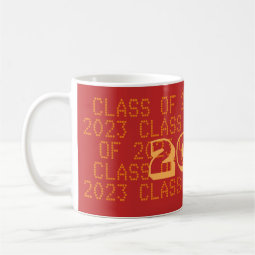 Class of 2023 Red Gold Coffee Mug by Janz | Zazzle