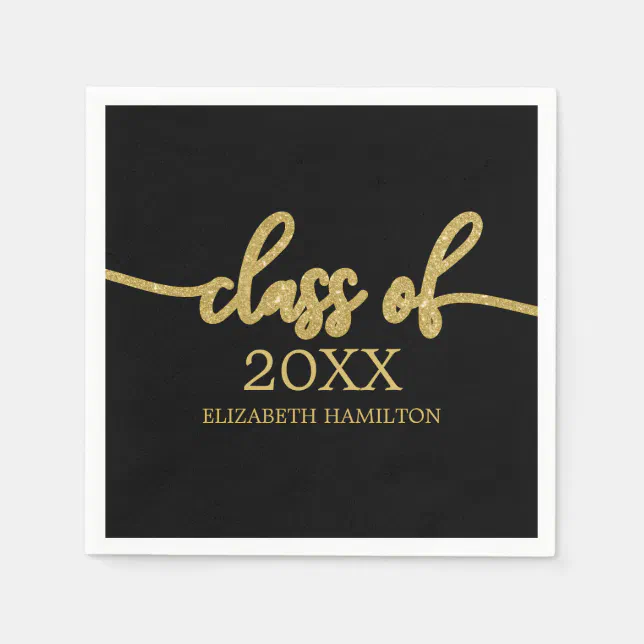 Class of 2023 Simple Chic Calligraphy Classic Napkins | Zazzle