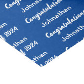 Class of 2024 Blue White Congratulations Grad Name Tissue Paper | Zazzle