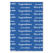 Class of 2024 Blue White Congratulations Grad Name Tissue Paper | Zazzle