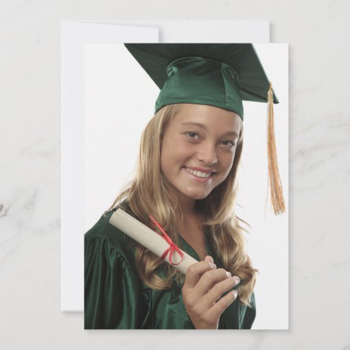 Class of 2024 Emerald Green Agate Photo Graduation Invitation | Zazzle