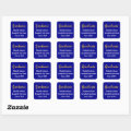 Class of 2024 Graduation Announcement Blue & White Square Sticker | Zazzle