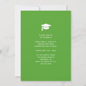 Class of 2024 Green and Gold Graduation Invitation | Zazzle