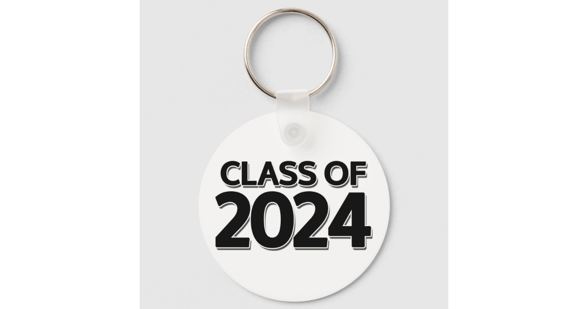 Class of 2024 keychain | Zazzle
