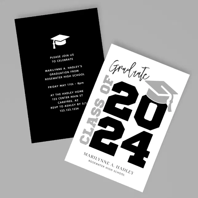 Class of 2024 Modern Graduation Party Invitation | Zazzle