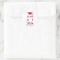 Class of 2024 - Personalized Red Graduation Classic Round Sticker | Zazzle