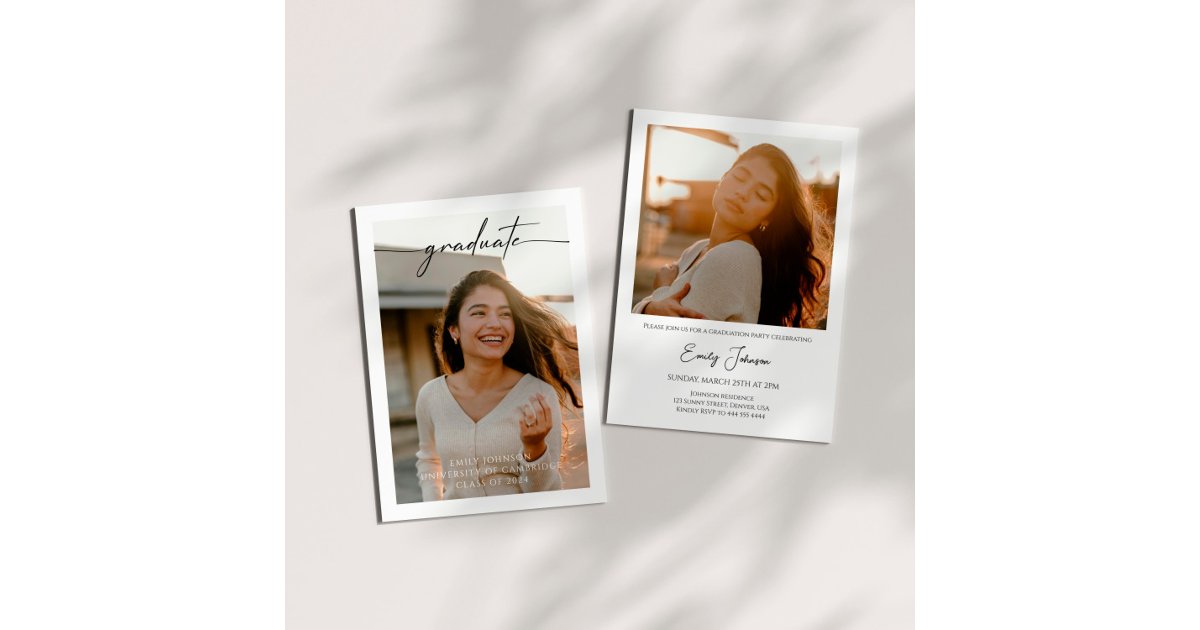 Class Of 2024 Photo Graduation Party Invitation | Zazzle