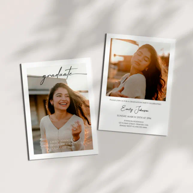 Class Of 2024 Photo Graduation Party Invitation | Zazzle