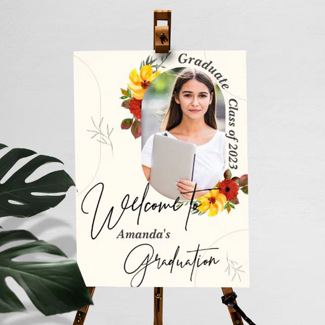 Class of 2024 Photo Graduation Party Welcome Poster | Zazzle