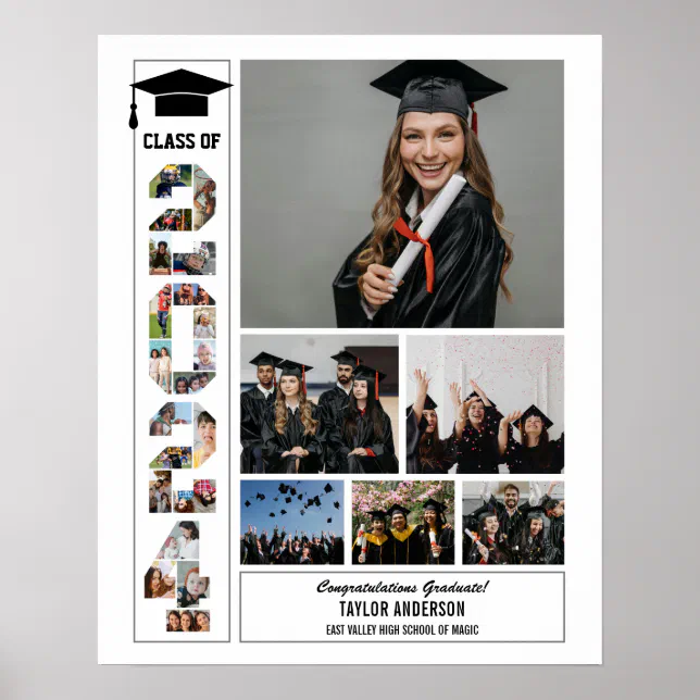 Class of 2024 Senior Graduation Photo Collage Poster | Zazzle