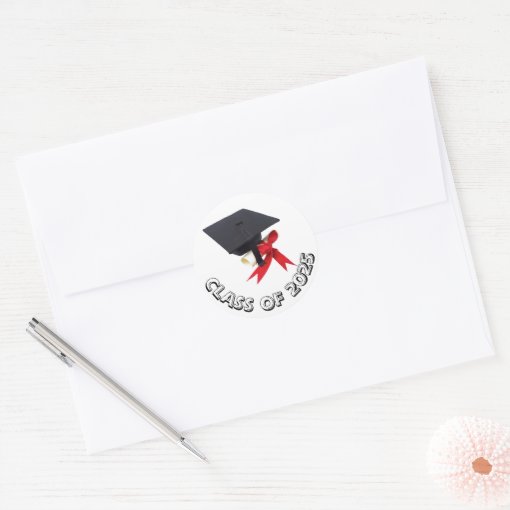 Class of 2025 Cap and Diploma Sticker by Janz | Zazzle
