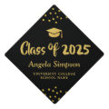 Class of 2025 Gold Brush Script Stunning Graduatio Graduation Cap ...