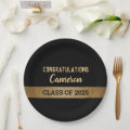 Class of 2025 Gold Congratulations Graduate Paper Plates | Zazzle
