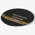 Class of 2025 Gold Congratulations Graduate Paper Plates | Zazzle