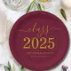 Class of 2025 Gold Maroon Graduation Party Paper Plates | Zazzle