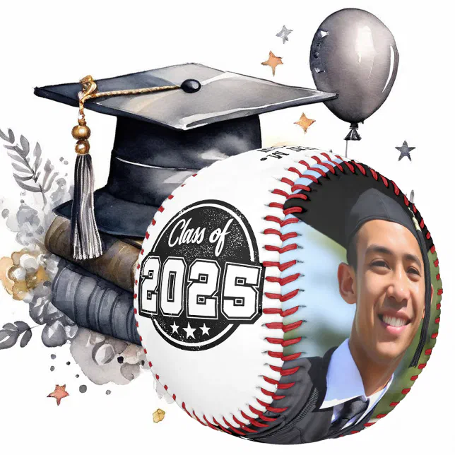Class of 2025 Graduate Custom Photo Baseball | Zazzle