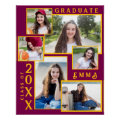 Class of 2025 Graduation Announcement Multi Photo Poster | Zazzle