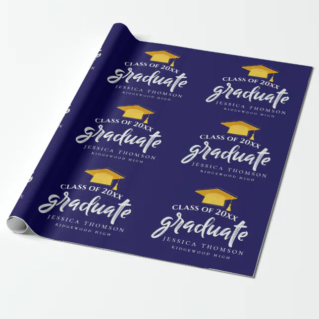 Class of 2025 Graduation Congratulation Grad Party Wrapping Paper | Zazzle