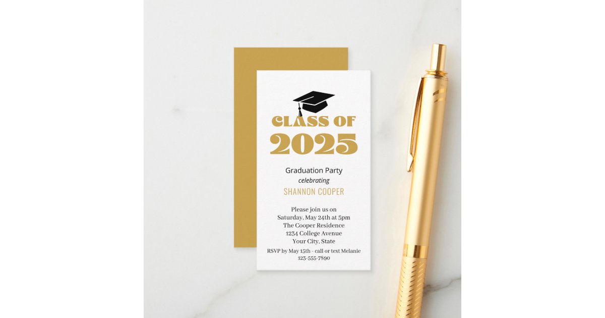 Class of 2025 Graduation Party Invitation Insert | Zazzle
