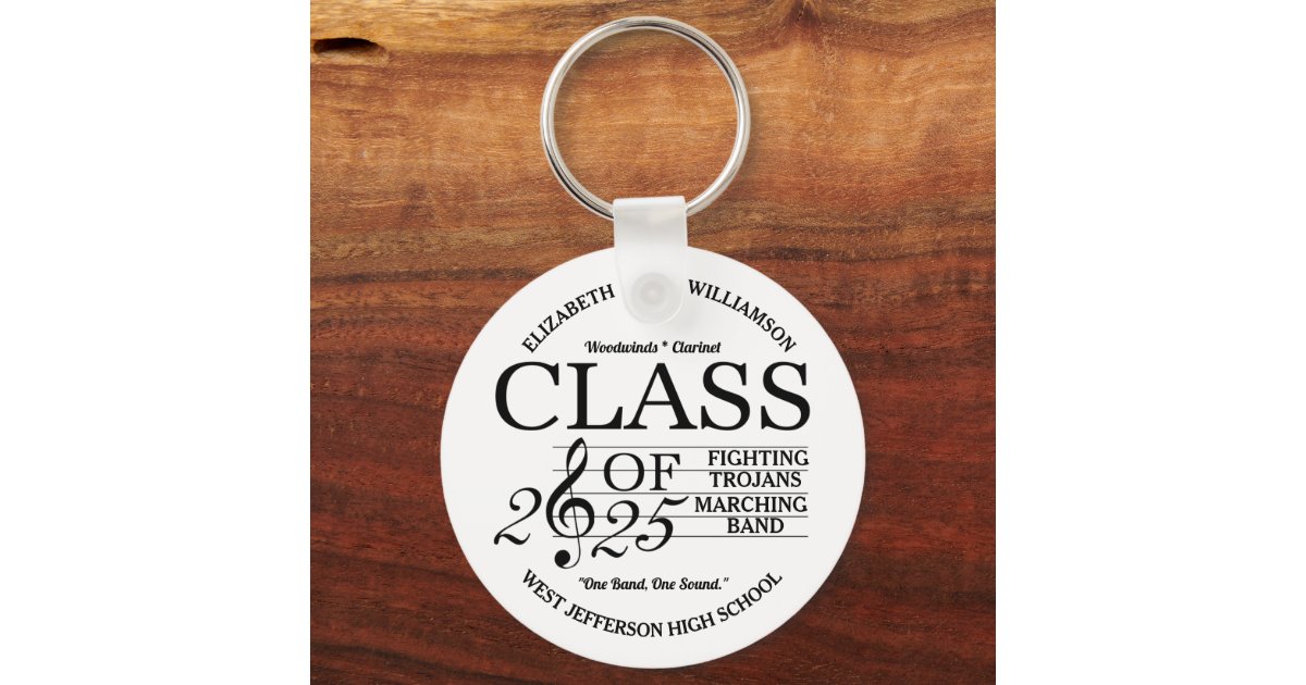 Class of 2025 Marching Band Keychain | Zazzle