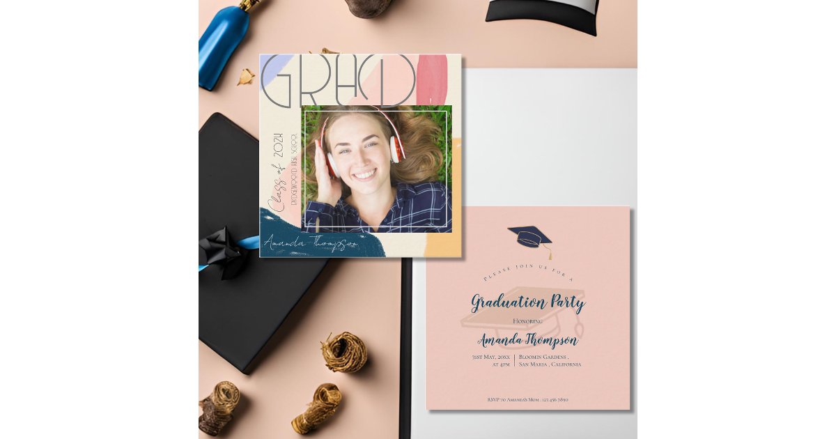Class of 2025 Mini Photo Graduation Invitation | Zazzle