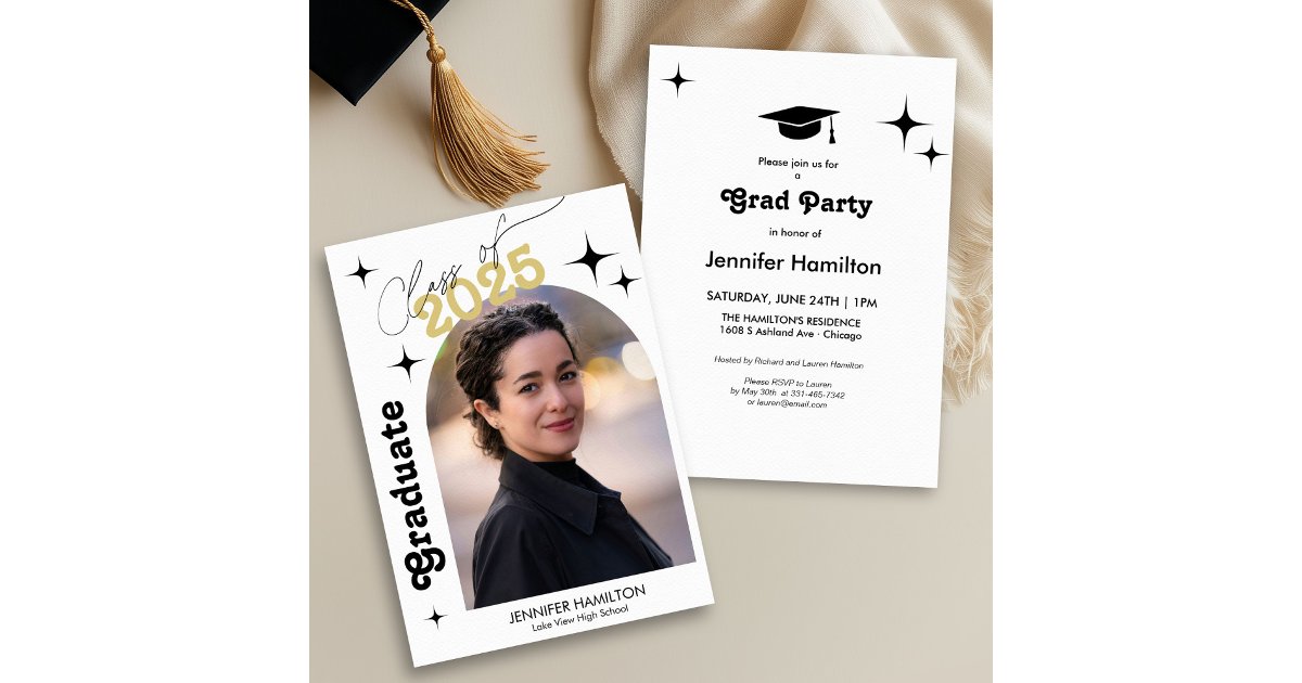 Class Of 2025 Photo Graduation Party Invite | Zazzle