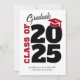 Class of 2025 Red and Black Retro Graduation Announcement | Zazzle