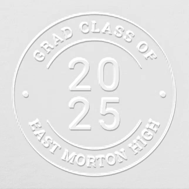 Class of 2025 Round Custom Graduation Year Embosser | Zazzle