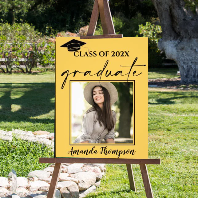 Class Of 2025 Yellow Photo Graduate Announcement | Zazzle