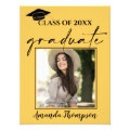 Class Of 2025 Yellow Photo Graduate Announcement | Zazzle