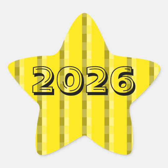 Class of 2026 Light Yellow Star Sticker by Janz | Zazzle.com