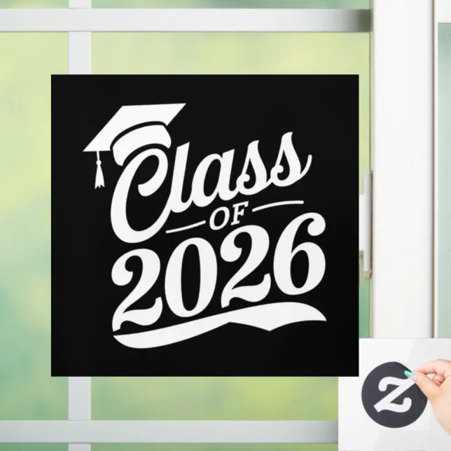 Class Of 2026 Proud Graduate Graduation Window Cling | Zazzle