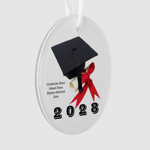 Class of 2028 Graduation Day by Janz Ornament | Zazzle