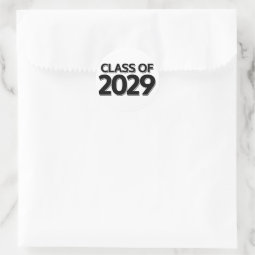 Class of 2029 classic round sticker | Zazzle
