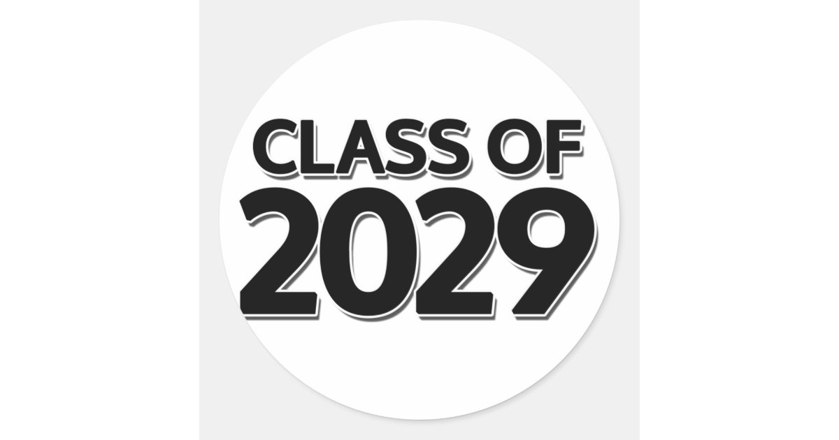 Class of 2029 classic round sticker | Zazzle