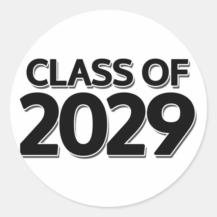 Class of 2029 classic round sticker | Zazzle