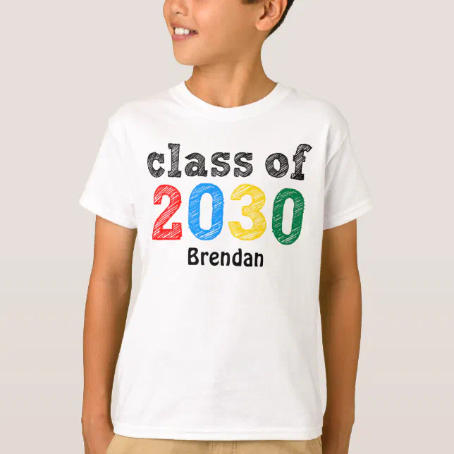 Class of 2030 Personalized T-Shirt | Zazzle