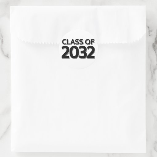 Class of 2032 classic round sticker | Zazzle