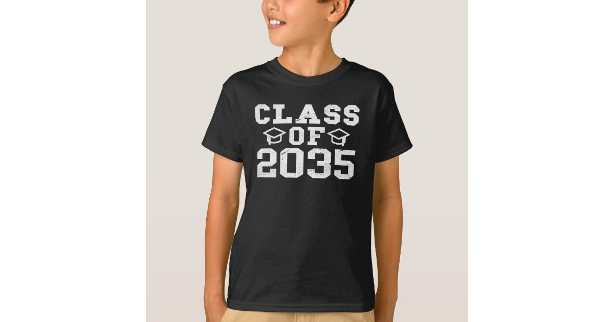 Class of 2035 Shirt, Kindergarten to Graduation T-Shirt | Zazzle