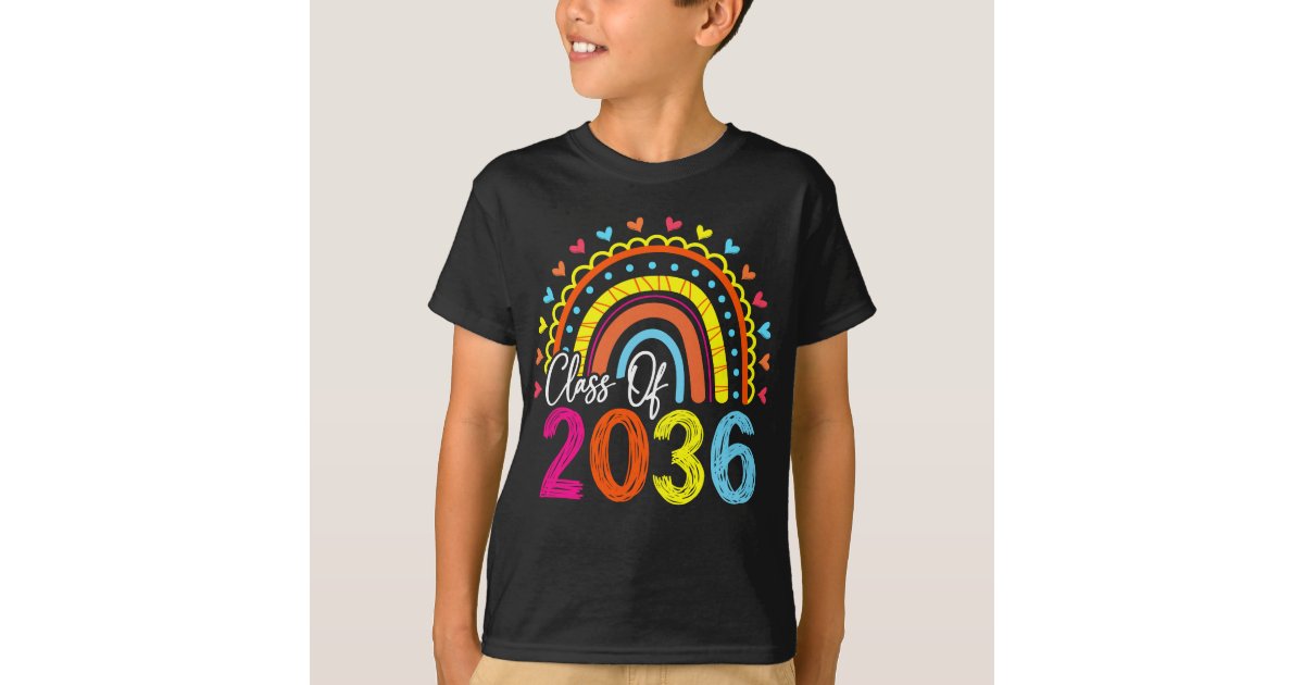 Class Of 2036 First Day Of School Graduation T-Shirt | Zazzle